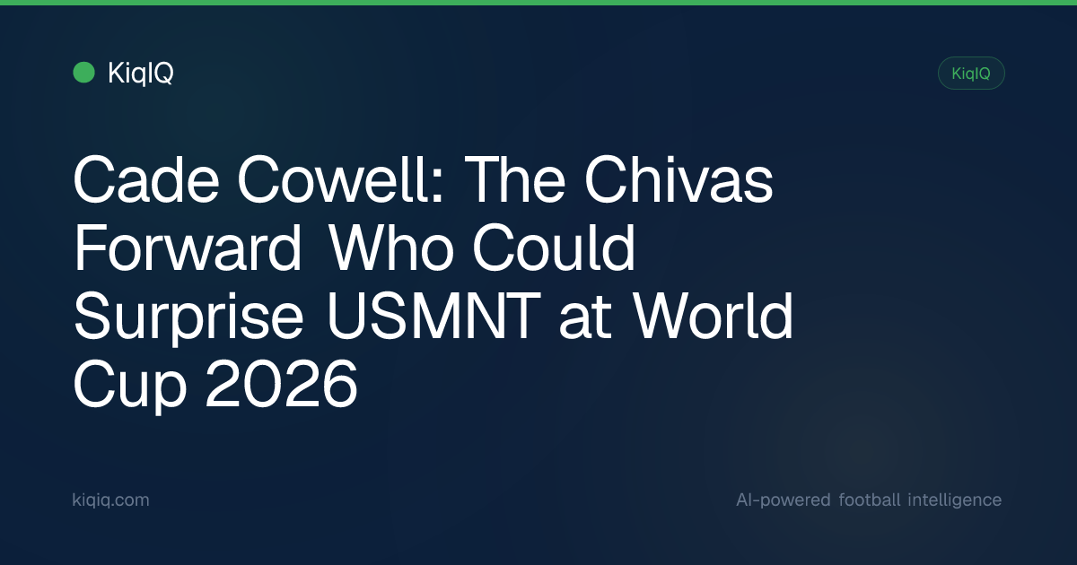 Cade Cowell: The Chivas Forward Who Could Surprise USMNT at World Cup ...