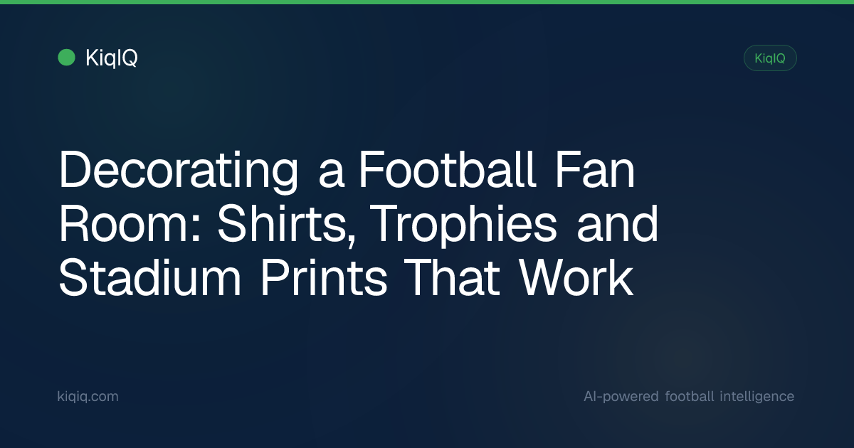 Decorating a Football Fan Room: Shirts, Trophies and Stadium Prints ...