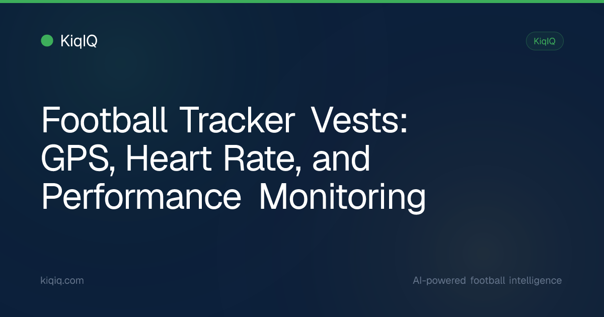 Football Tracker Vests: GPS, Heart Rate, and Performance Monitoring ...