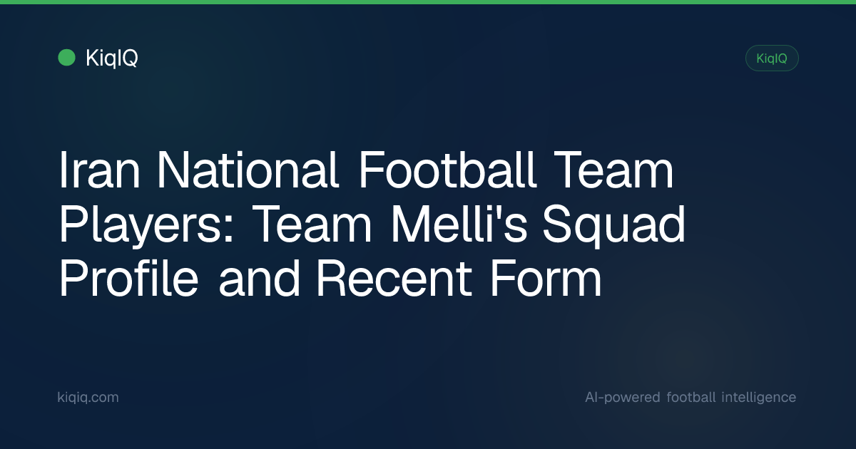Iran National Football Team Players: Team Melli's Squad Profile and ...