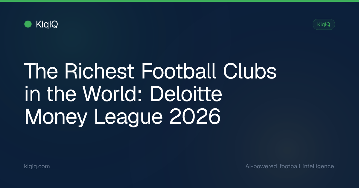 The Richest Football Clubs in the World: Deloitte Money League 2026 ...